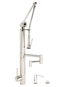 Waterstone Contemporary Gantry Pulldown Faucet w/ 12" Articulated Spout ...