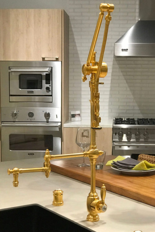 Waterstone Traditional Gantry Pulldown Faucet | 18" Articulated Spout ...